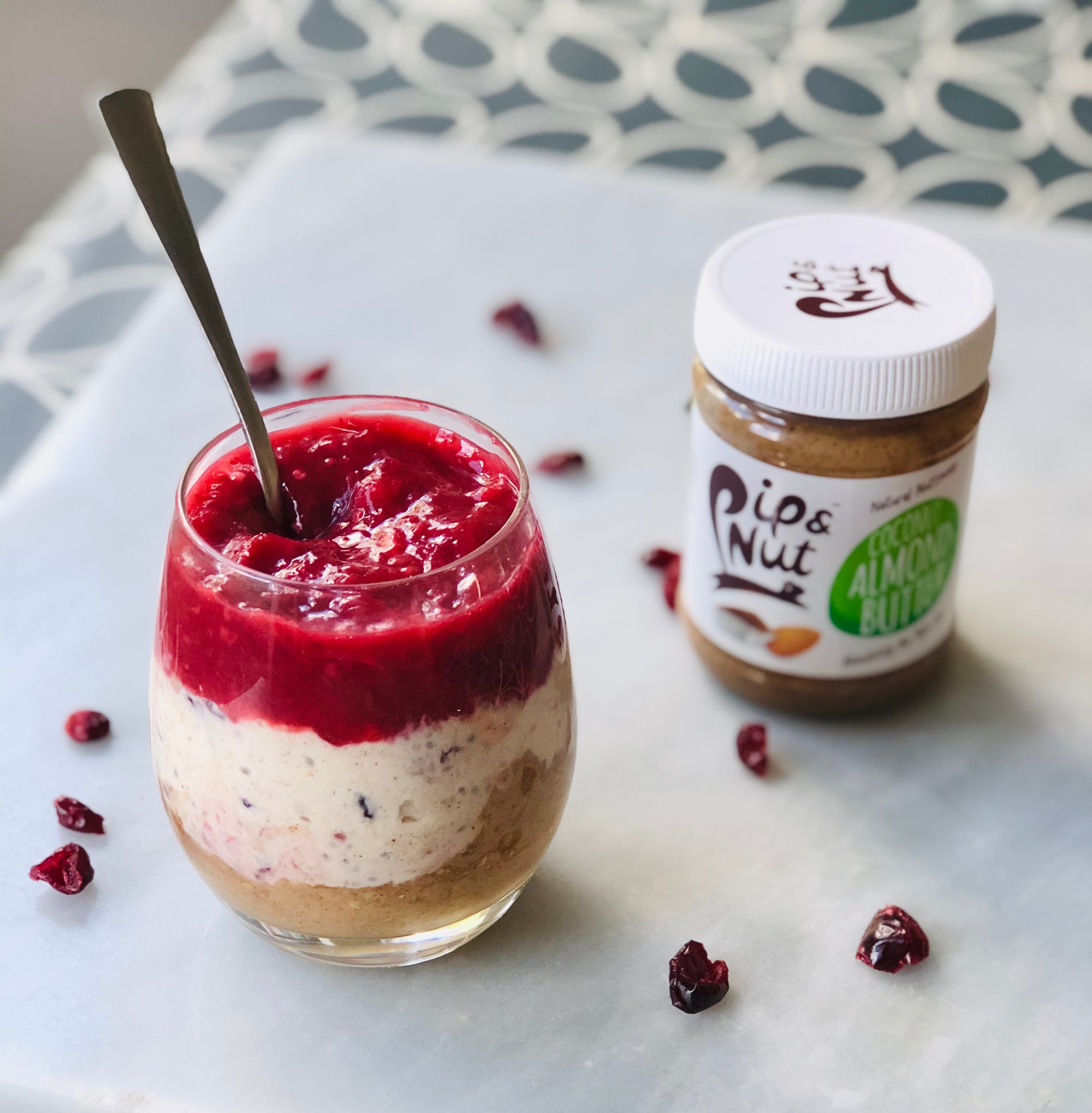 Almond Butter Bircher Pots Recipe | Pip & Nut