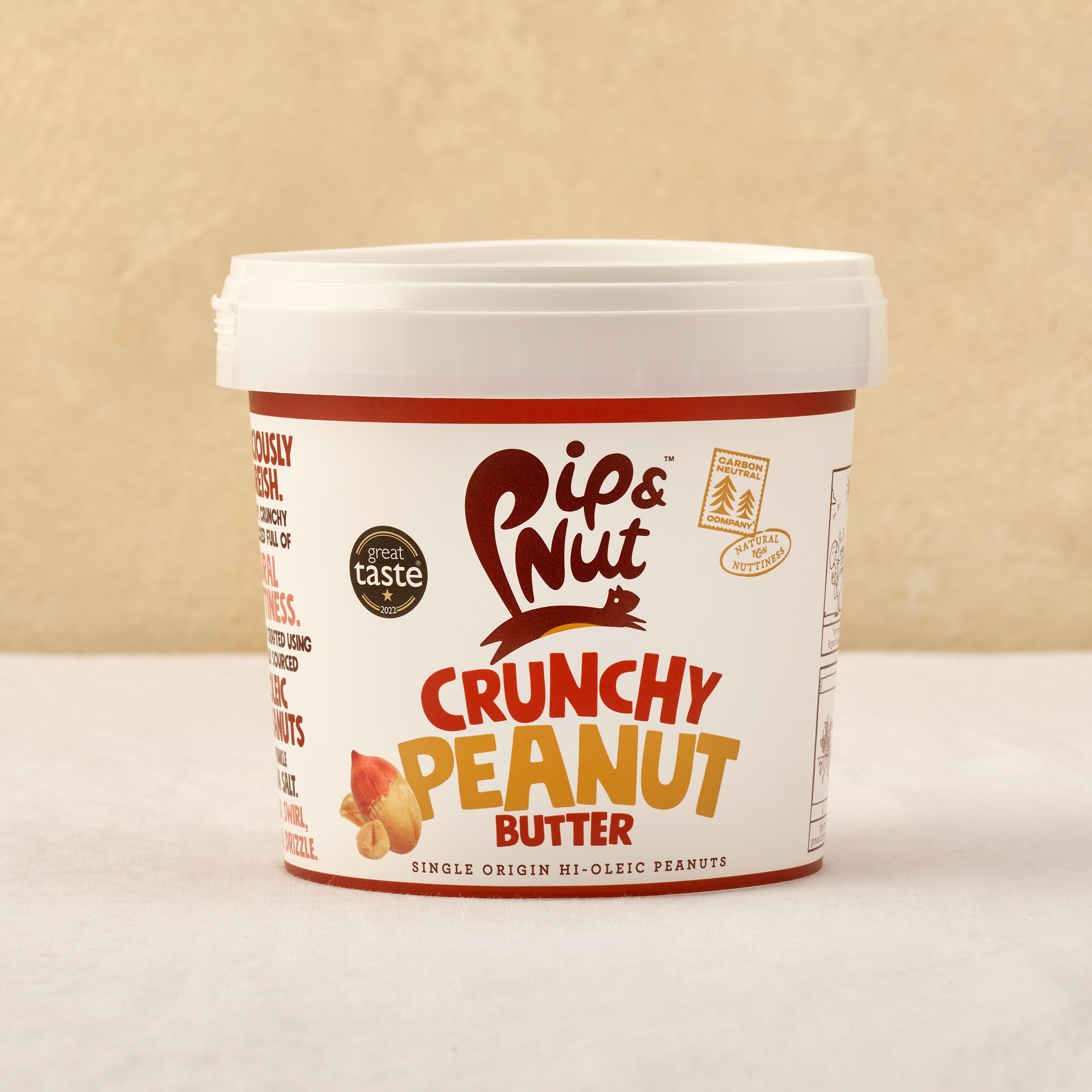 Crunchy Peanut Butter 1kg Tubs | Pip & Nut