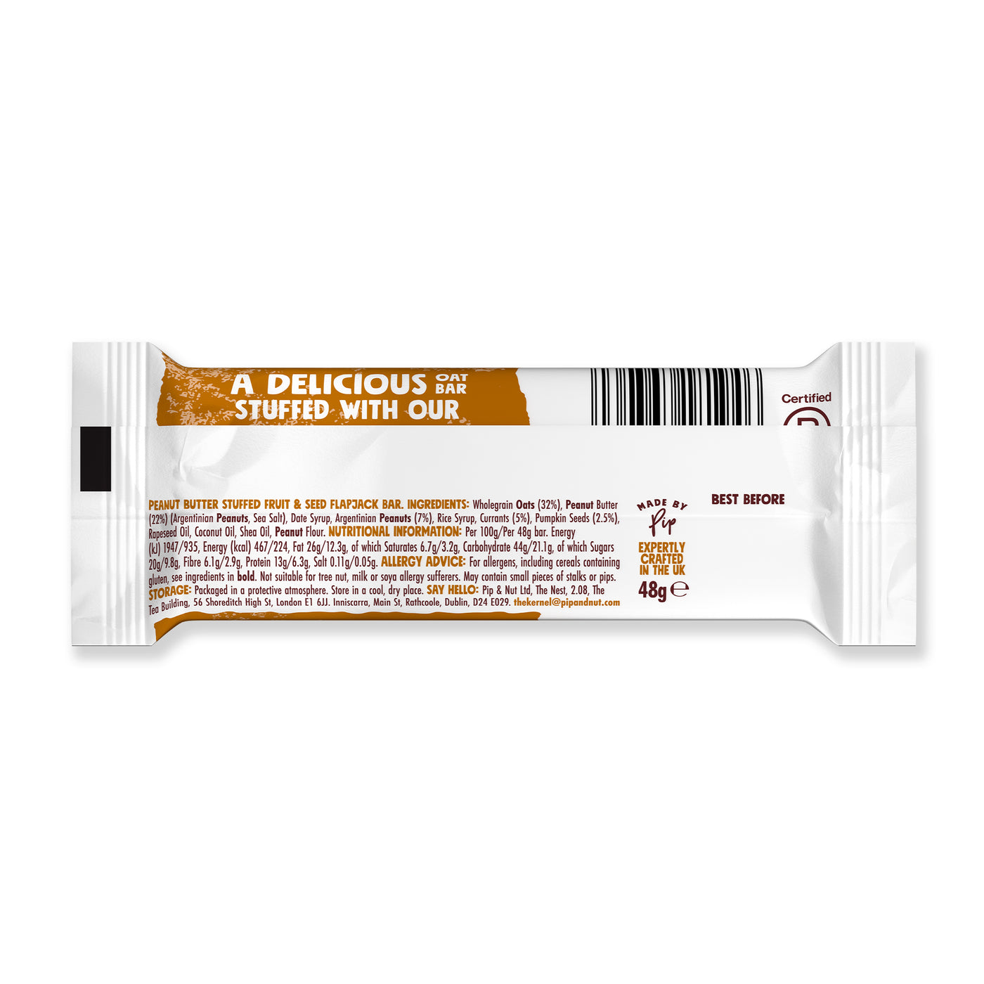 Peanut Butter Stuffed Oat Bars – Pip & Nut